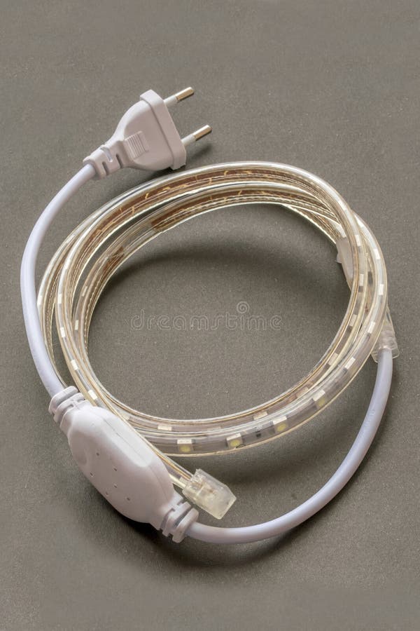 LED Strip, Completely Ready To Application, on a Gray Background Stock ...