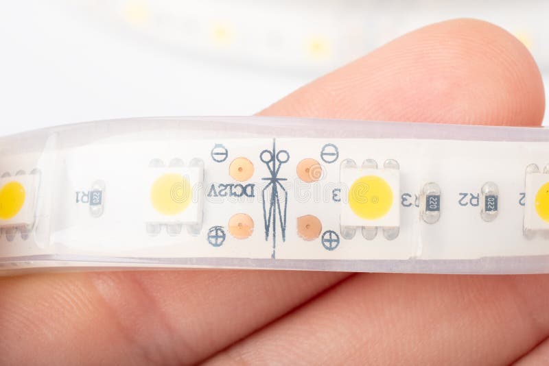 Led Strip Light Diodes Macro Close Up Stock Photo - Image of close ...