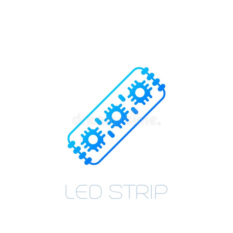 LED Strip Lighting Vector Icon Stock Vector - Illustration of strip ...