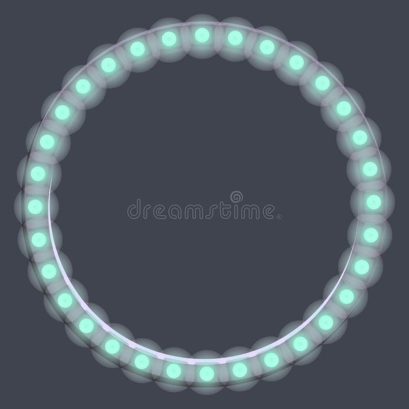 Led Strip Lights Circle Icon, Cartoon Style Stock Vector - Illustration ...