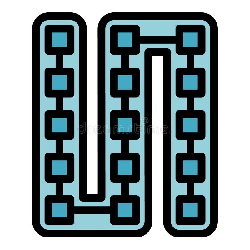 Led Strip Lights Module Icon Color Outline Vector Stock Vector ...