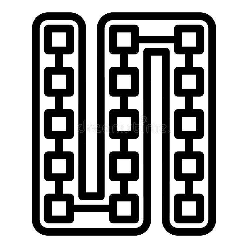 Led Strip Lights Module Icon, Outline Style Stock Vector - Illustration ...