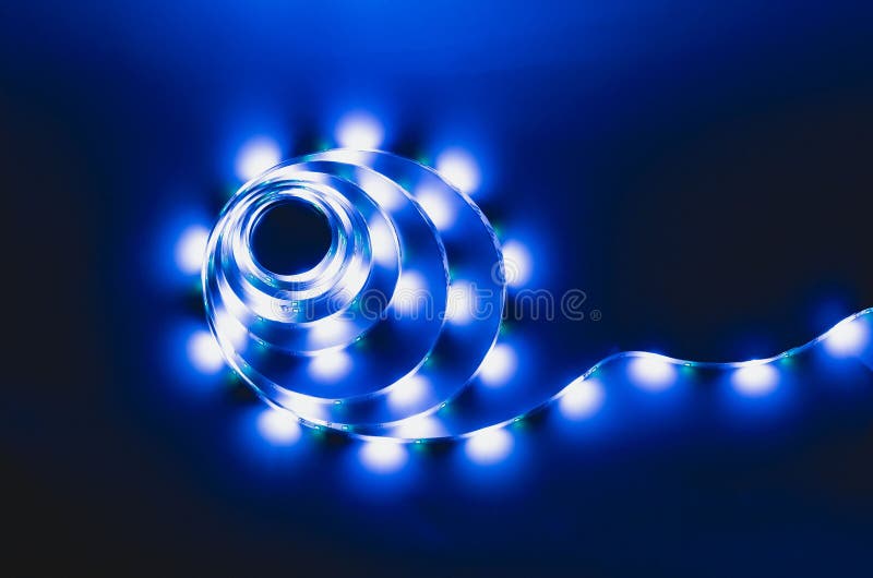 LED Strip with Multicolored Diodes Stock Photo - Image of green, light ...