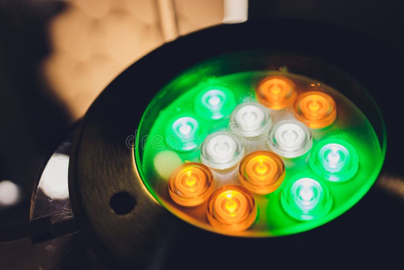 LED Strip in Purple Colors and a Control Panel for Switching Colors ...