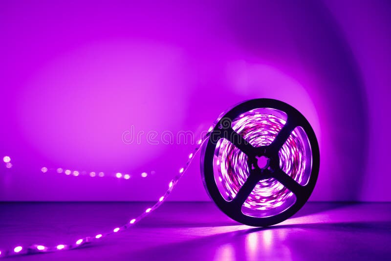 Purple led light stock image. Image of emitter, decor - 27081457