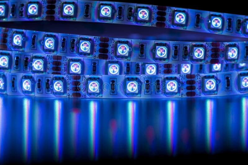 Led strip lights rgb stock photo. Image of lumens, decoration - 69575748