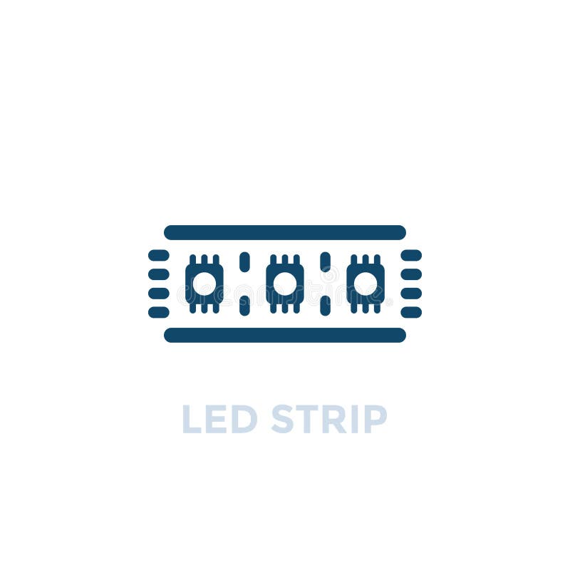 LED strip vector icon stock vector. Illustration of technology - 127469515