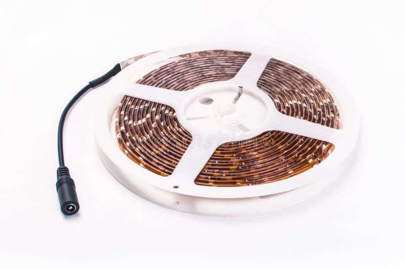 Led Strip on White Background Stock Image - Image of electronic ...