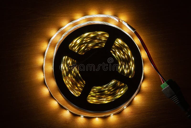 LED strip close-up stock image. Image of equipment, energy - 180912529