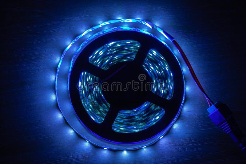 Red LED strip light stock photo. Image of lamp, illuminate - 91414710