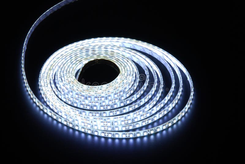Led strip lights stock photo. Image of blue, current - 69575742