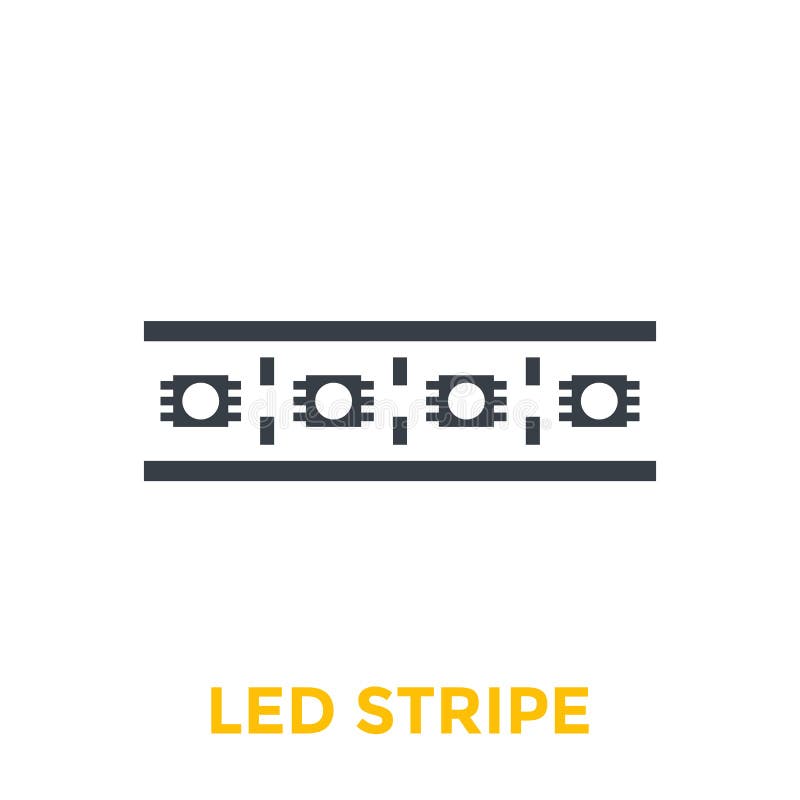 LED strip icon stock vector. Illustration of illumination - 108059846