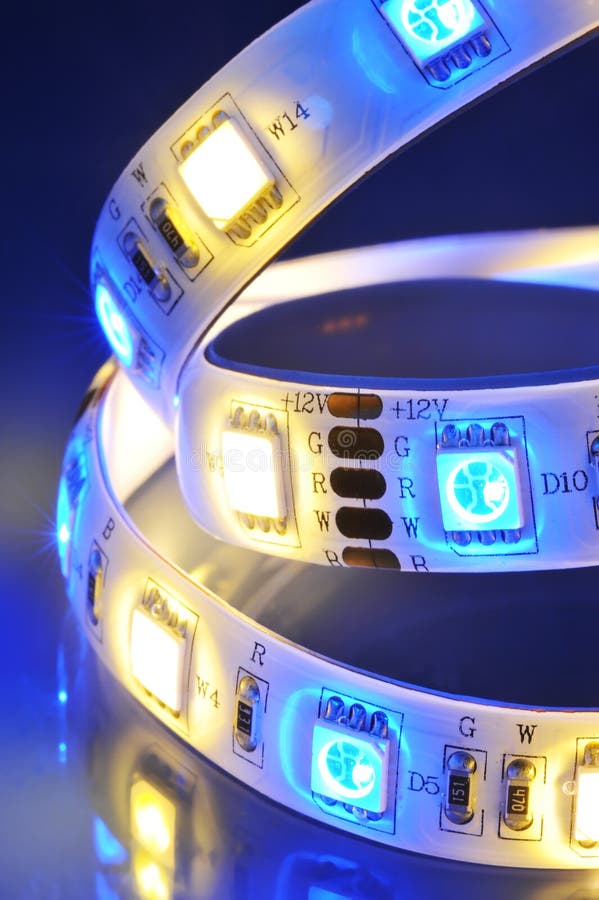 Red LED strip light stock photo. Image of lamp, illuminate - 91414710