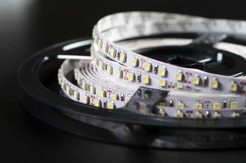 Led Stripes on Black Background Stock Photo - Image of efficiency ...