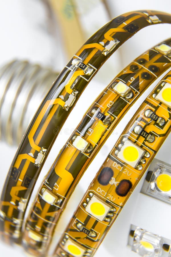 Led Strips on the Bulb with E27 Thread Stock Photo - Image of bright ...