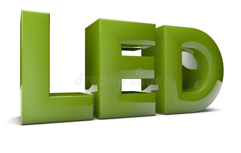 Led text stock illustration. Illustration of shelf, angle - 38288904