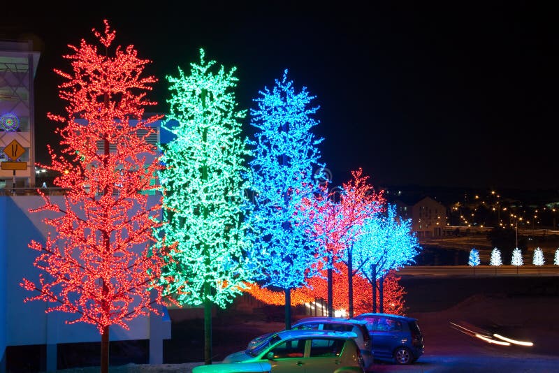 LED Tree Decoration Festival Stock Photo - Image of cool, fuse: 15834910