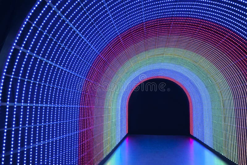 LED tunnel stock photo. Image of corridor, electronics - 79720046