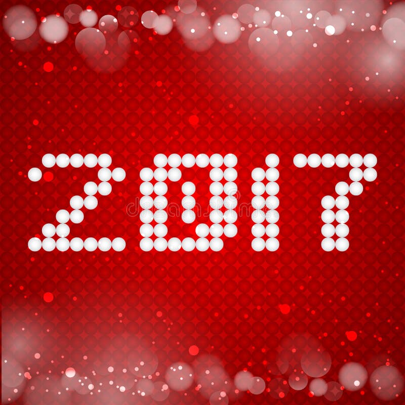 2017 Led Typographic Design, Dotted Vector Illustration Stock Vector ...