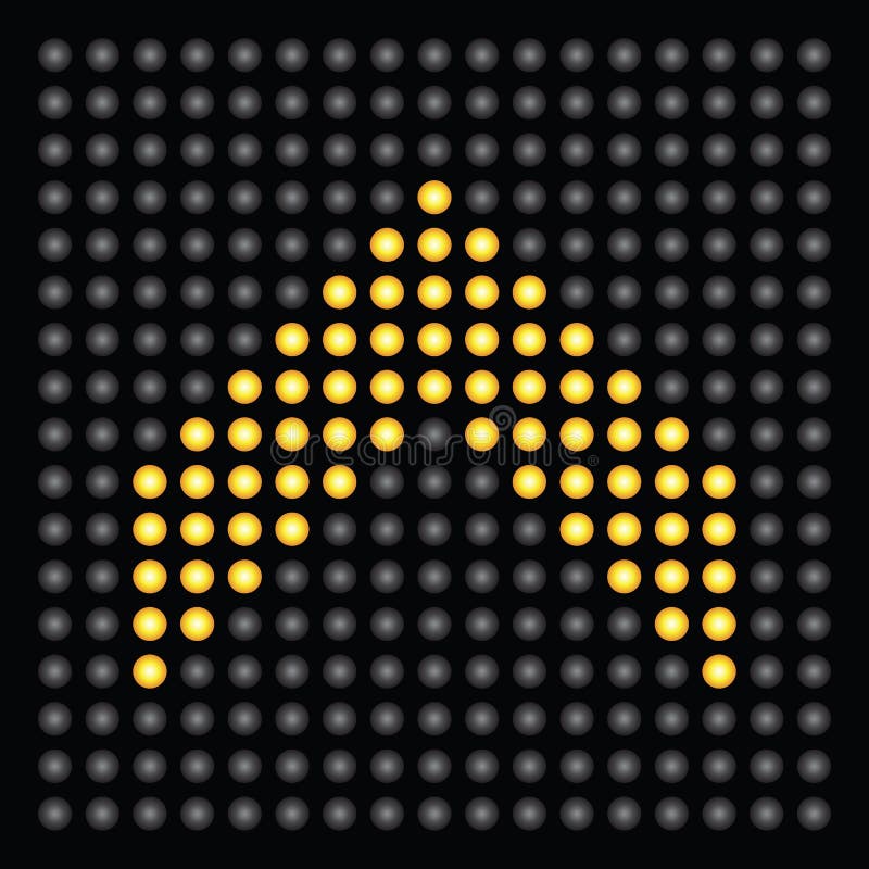 Led up arrow icon stock vector. Illustration of left - 61324307