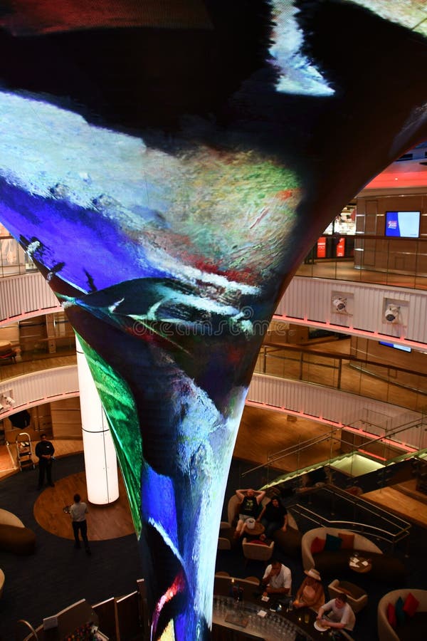 LED Video Screen Structure in the Atrium of the Carnival Panorama ...