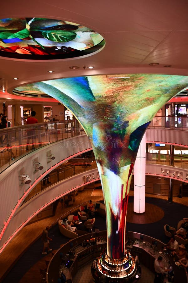 LED Video Screen Structure in the Atrium of the Carnival Panorama ...