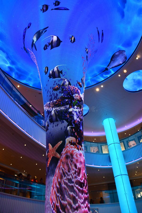 LED Video Screen Structure in the Atrium of the Carnival Panorama ...