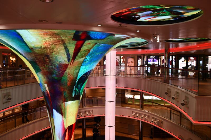 LED Video Screen Structure in the Atrium of the Carnival Panorama ...