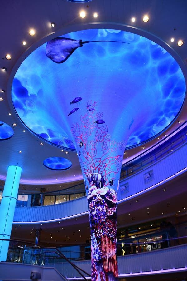 LED Video Screen Structure in the Atrium of the Carnival Panorama ...