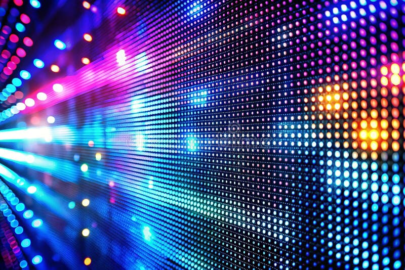 LED Video Wall Display, Vibrant Colors, Stage Lights, Event Background ...