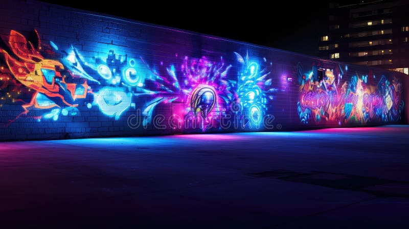 Led wall with light stock illustration. Illustration of wall - 313774251