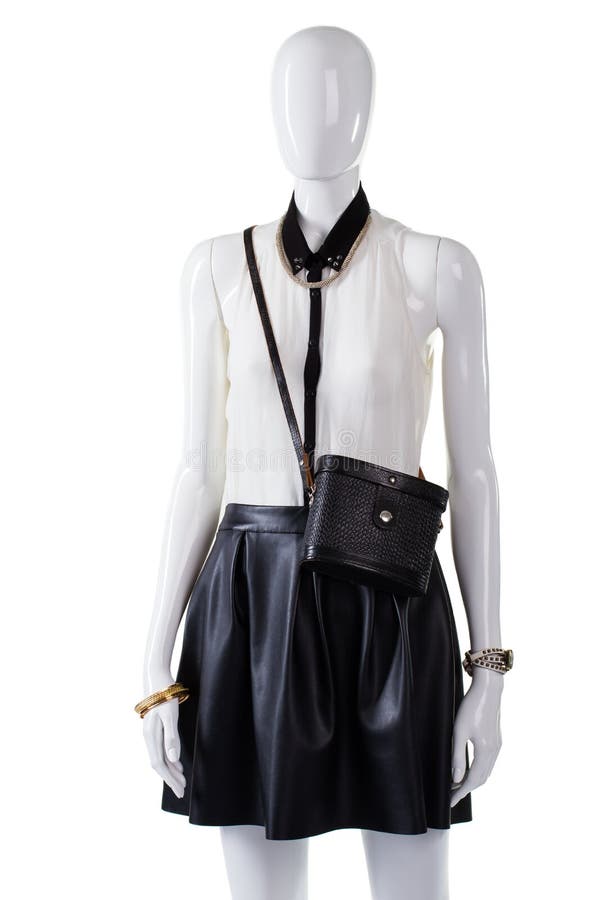 Ledenpop Die Blouse Met Handtas Dragen Stock Foto - Image of handtas ...