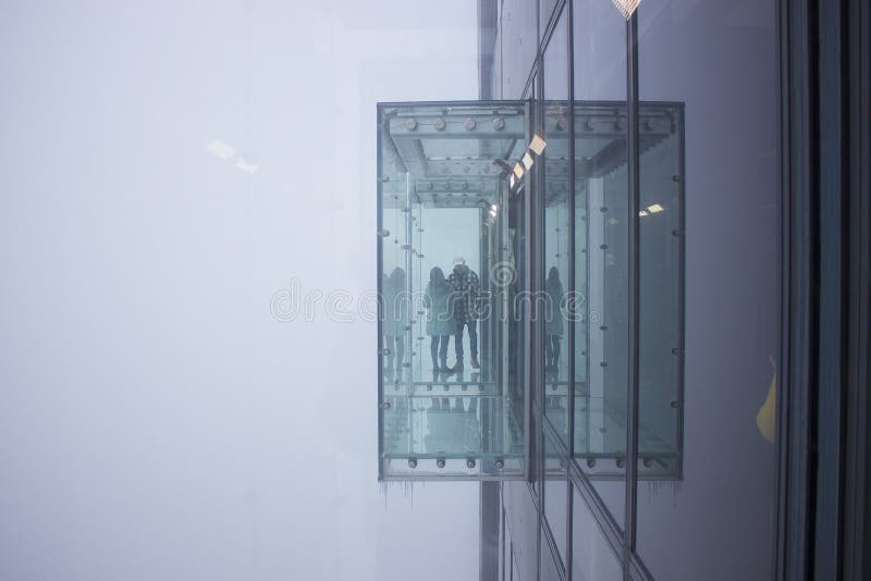 Ledge Glass Box Extending Off the 103rd Floor of the Willis Tower in ...