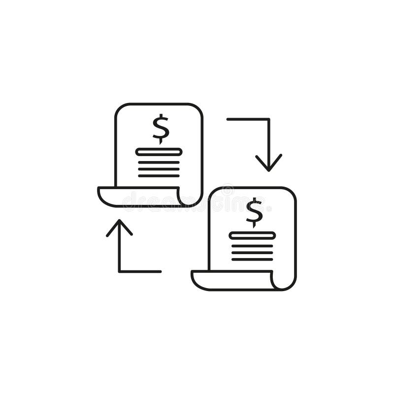 Ledger Icon Flat Line Symbol Set Stock Illustration - Illustration of ...