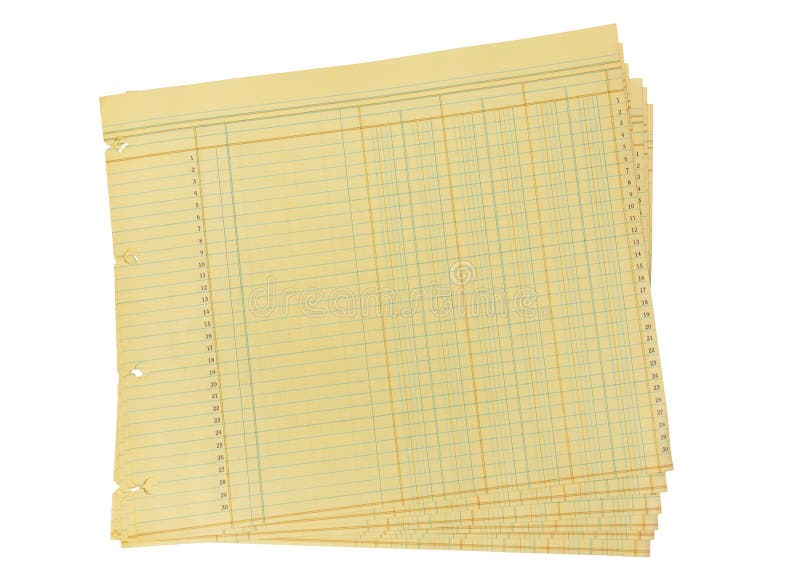 Ledger Paper stock photo. Image of business, ledger, clipping - 22994516