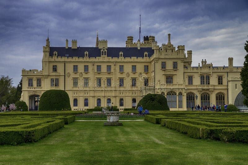 Lednice castle editorial stock image. Image of building - 98941124