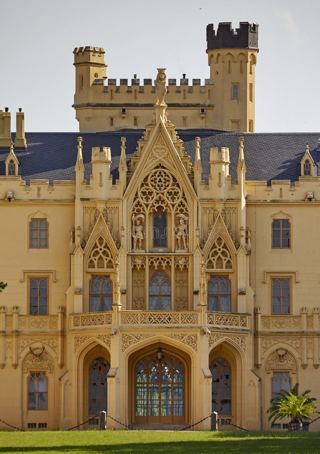 Lednice Palace Park in Village of South Moravian Region, Czech Republic ...