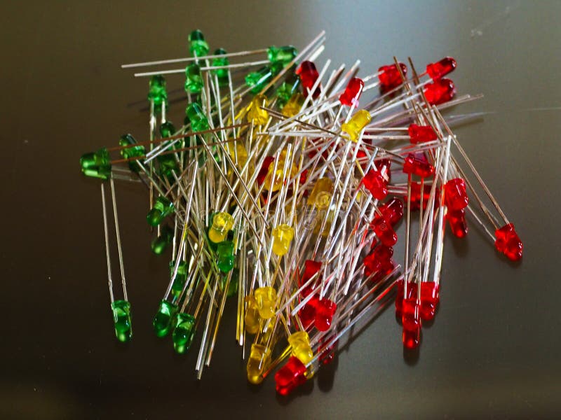 LEDs of different colors stock image. Image of assembly - 127049113