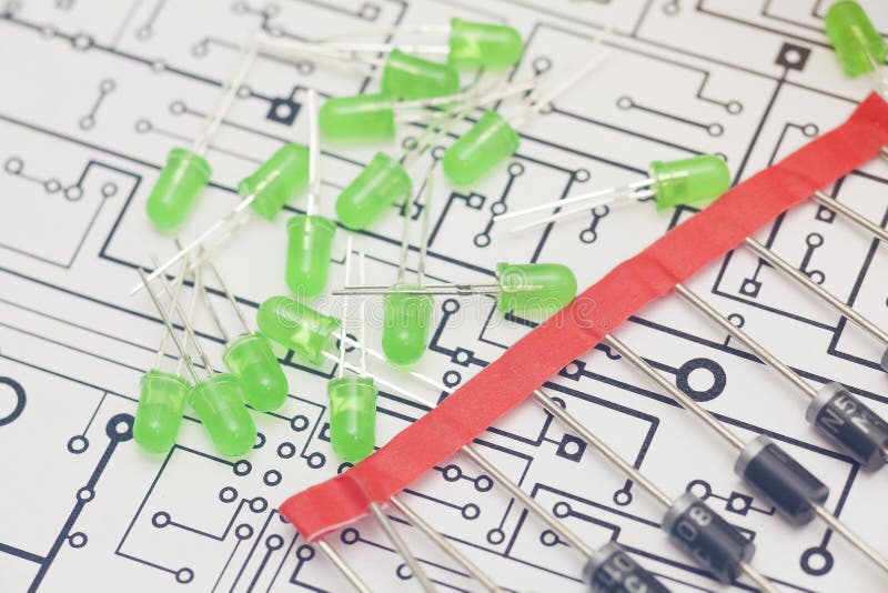 Leds and diodes stock image. Image of backgrounds, electricity - 61800637