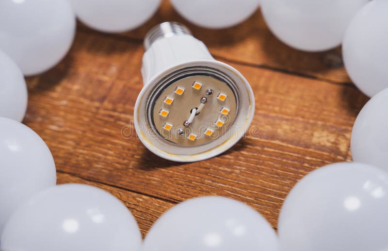 LEDs in a Disassembled Lamp Stock Photo - Image of lightbulb ...