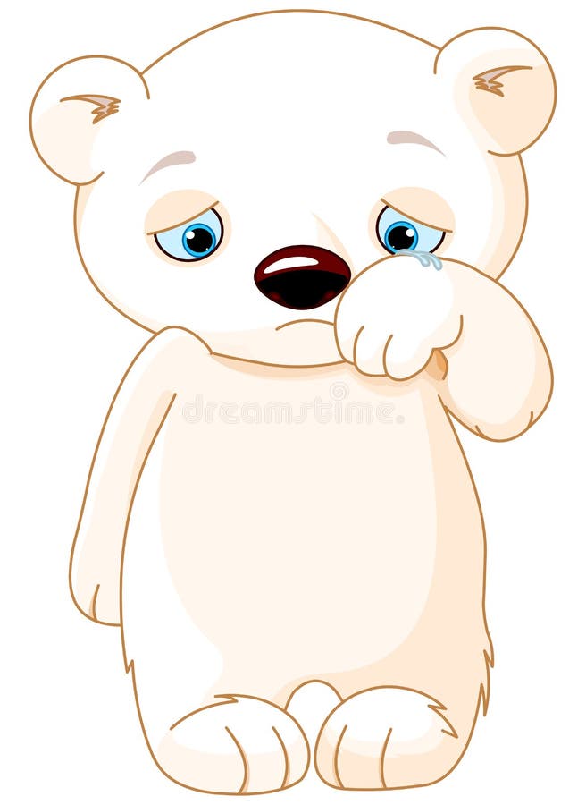 Ledsen isbjörn vektor illustrationer. Illustration av diagram - 58591353