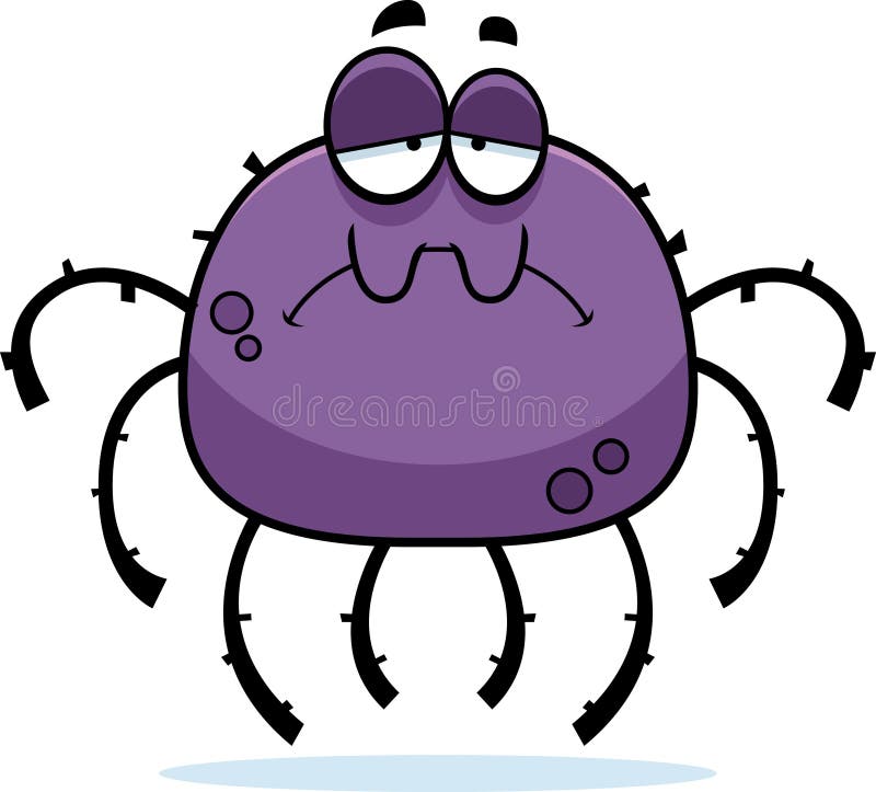 Ledsen liten spindel vektor illustrationer. Illustration av ...