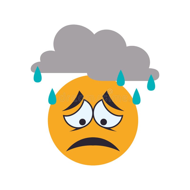 Ledsen Tecknad Filmframsida Stock Illustrationer - Illustration av ...