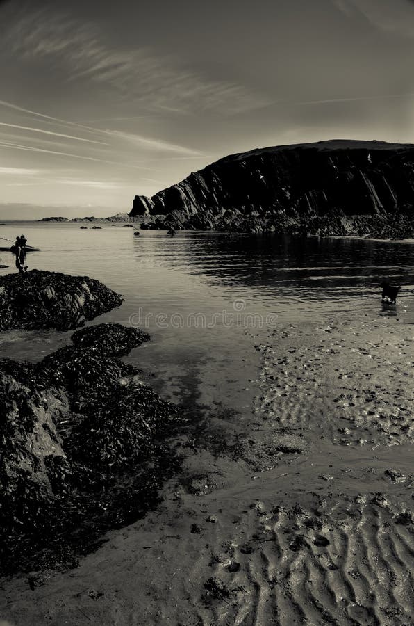 Lee Bay stock image. Image of stone, bristol, channel - 42024573
