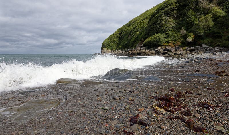 Lee Bay stock image. Image of exmoor, british, headland - 232041899