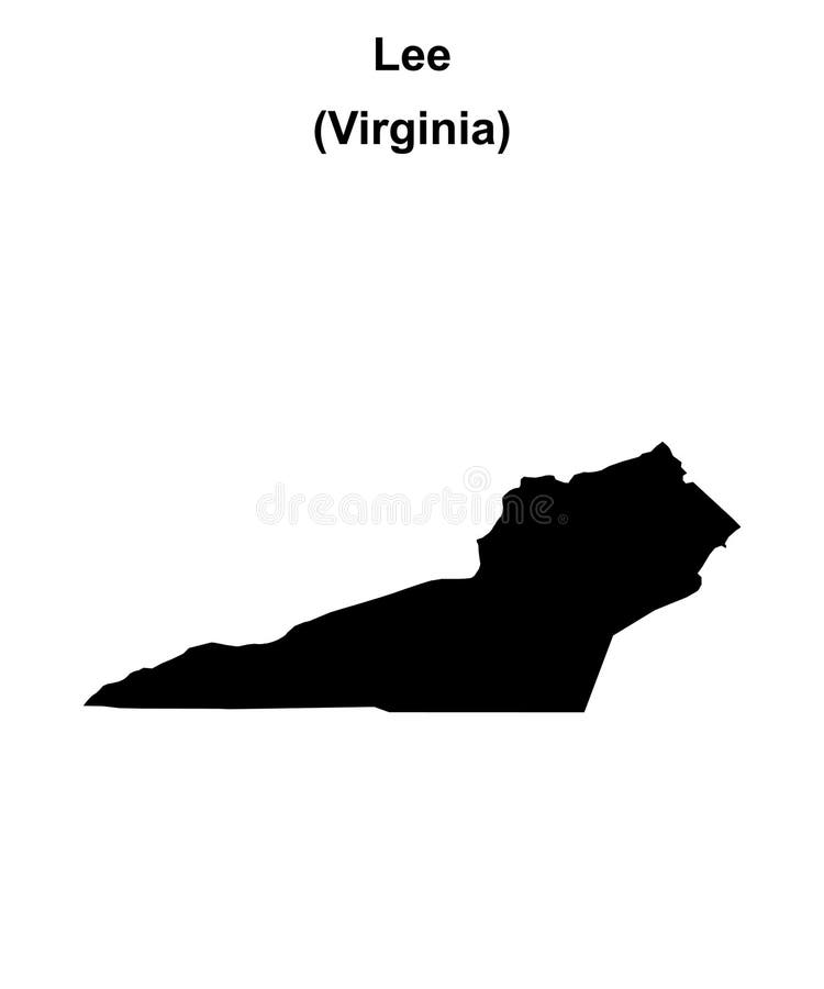 Lee outline map stock vector. Illustration of area, border - 361872110