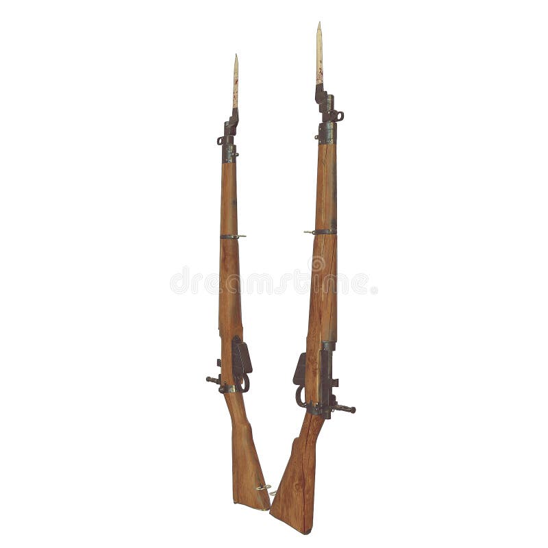 Lee Enfield Rifles Part Old 3d Illustration Stock Illustrations – 31 ...