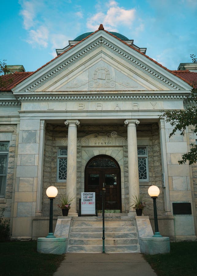 Lee Library Historic Architecture, Lee, Massachusetts Editorial Image ...