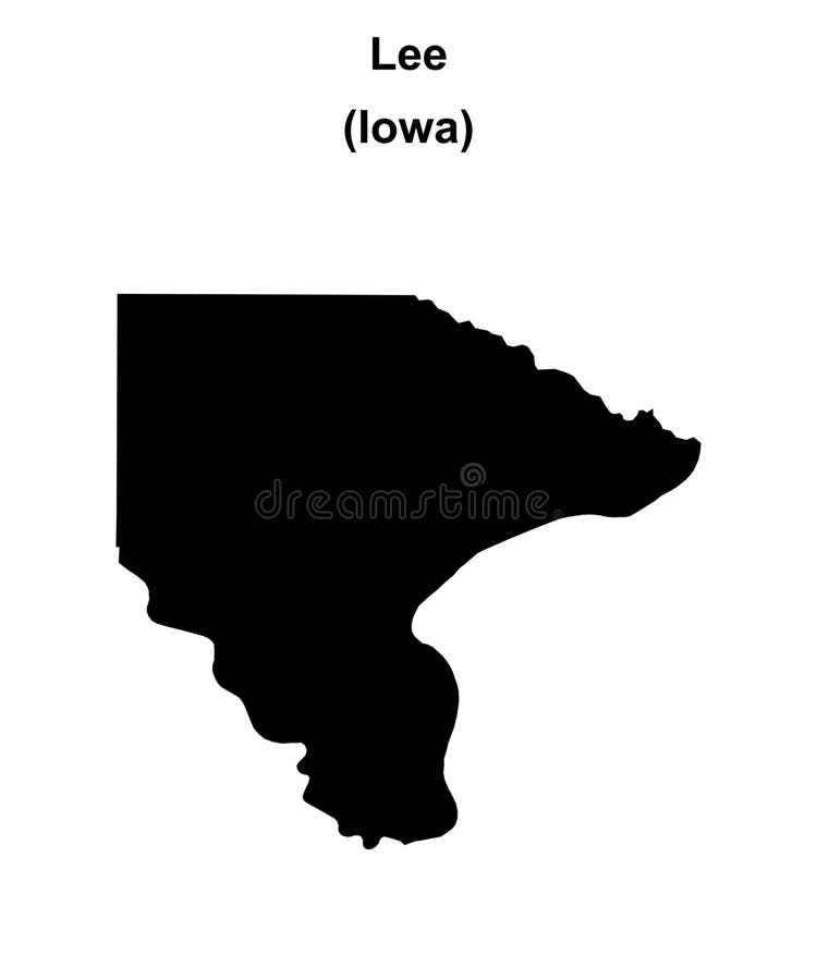 Lee outline map stock vector. Illustration of icon, boundary - 361543767