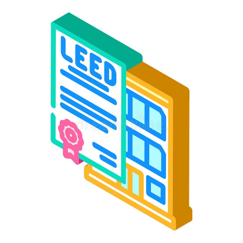 Leed Certification Green Building Isometric Icon Vector Illustration ...